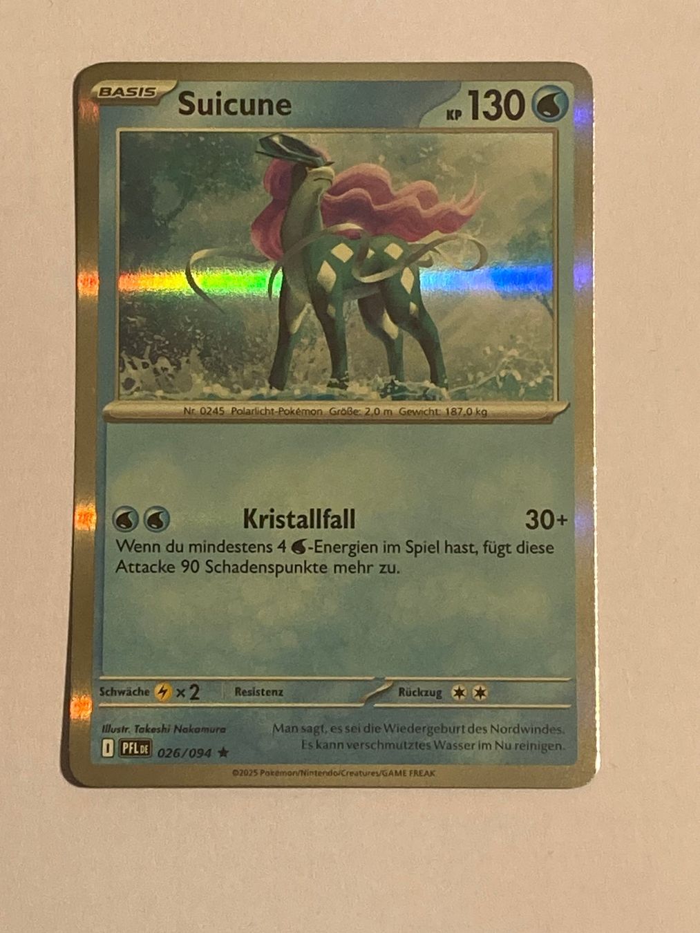 Pokemon FATALE FLAMMEN Suicune 026 / 094 🇩🇪 DE - Holo 📚 (Neu (gemäss ...