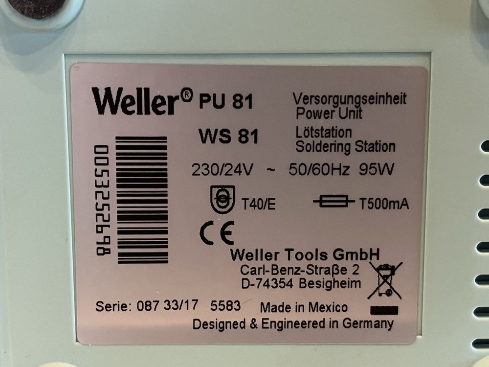 Weller PU 81 Versorgungseinheit, neuwertig (Neu (gemäss Beschreibung ...