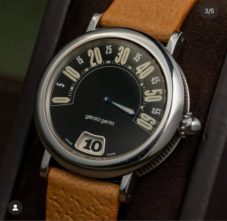 Gerald Genta Jump Hour ref. G.3634 mit Papieren (Gebraucht) in Horgen ...