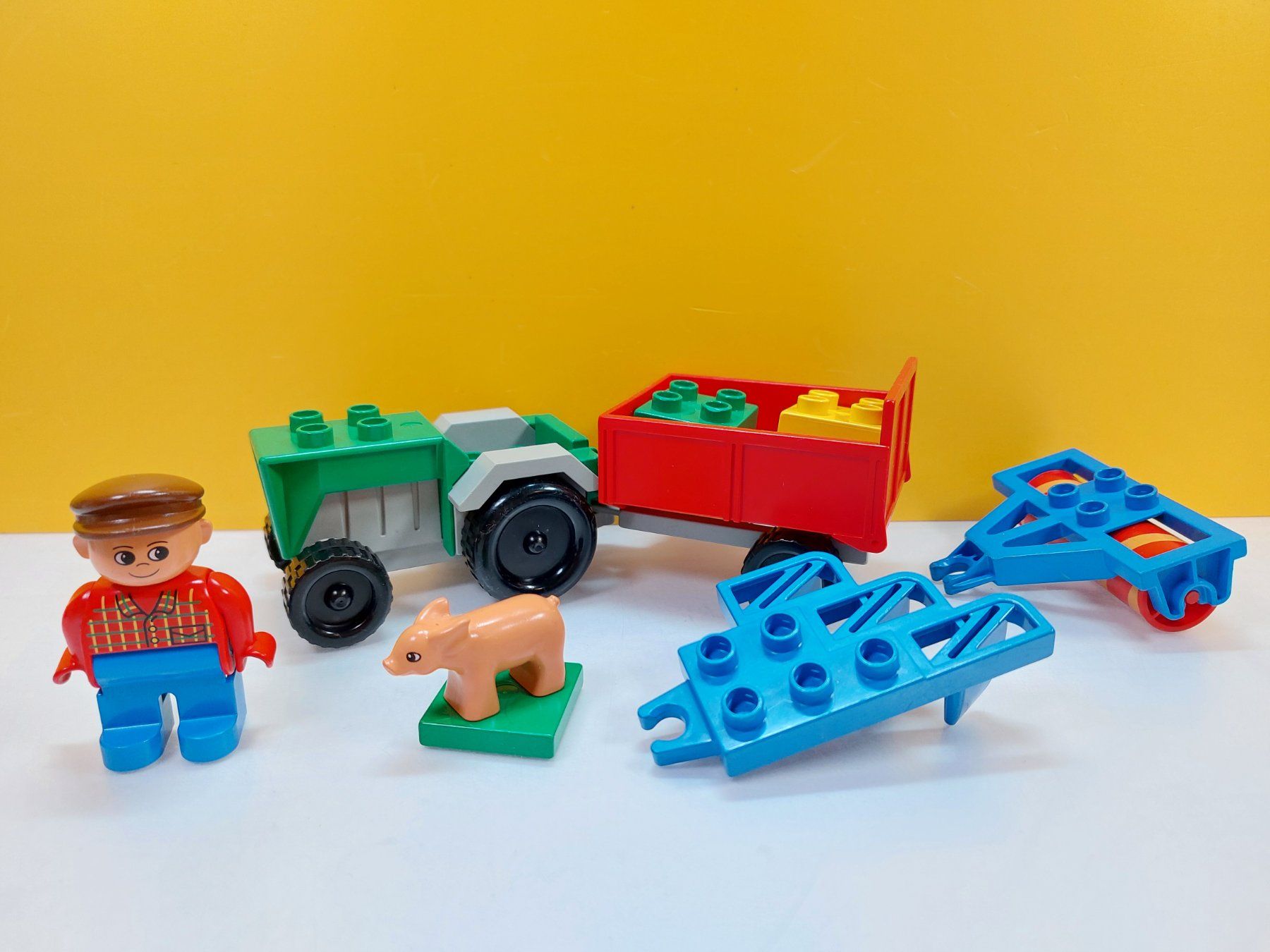LEGO Duplo 2696 Traktor mir Anhänger, Walze, Pflug- Komplett (Gebraucht ...