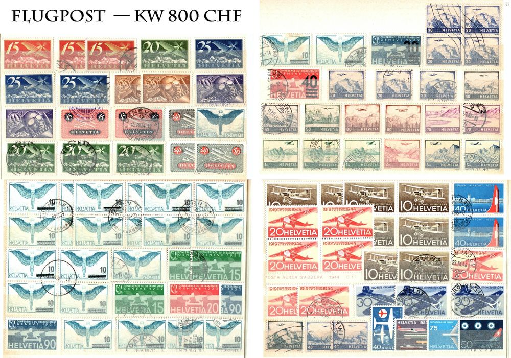 Poste aérienne - 100 Flugpostmarken ab 1923 -- CHF 800.- | Kaufen auf Ricardo