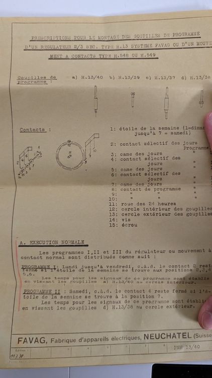 REGULATEUR 2/3 SEC. TYPE H.13 SYSTEME FAVAG NEUCHÂTEL | Kaufen auf Ricardo