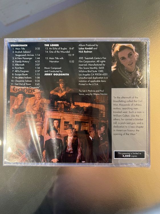 STAGECOACH Soundtrack CD Neu Jerry Goldsmith FSM (1998) | Kaufen auf ...