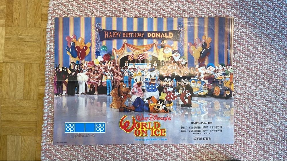 Vintage Disney on Ice Poster, 1989 (Neu (gemäss Beschreibung)) in ...