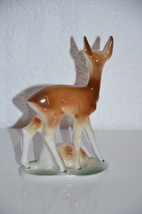 Alte Wagner & Apel Porzellanfigur: Reh mit Kitz | Kaufen auf Ricardo