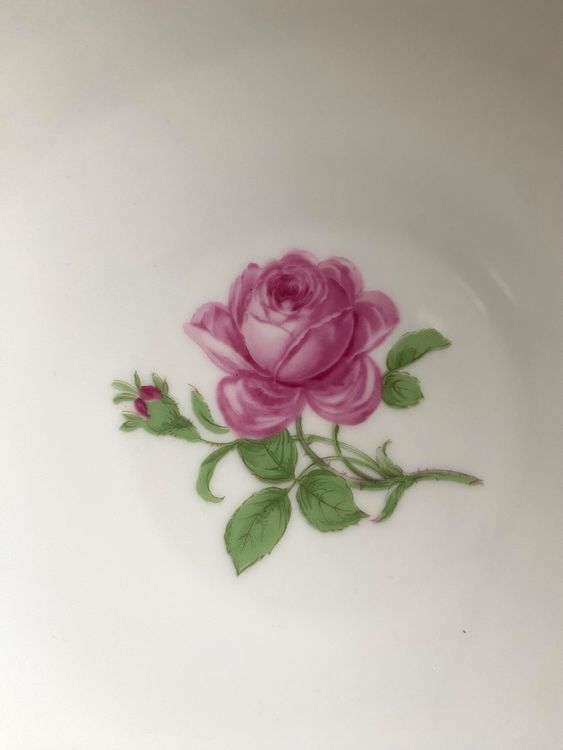 Schale / Gebäckteller Fürstenberg, Rote Rosen, Ø ca. 20,5 cm | Kaufen auf Ricardo