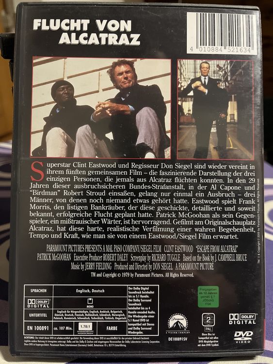 DVD „Flucht von Alcatraz“ (Gebraucht) in Embrach für CHF 1 – mit ...