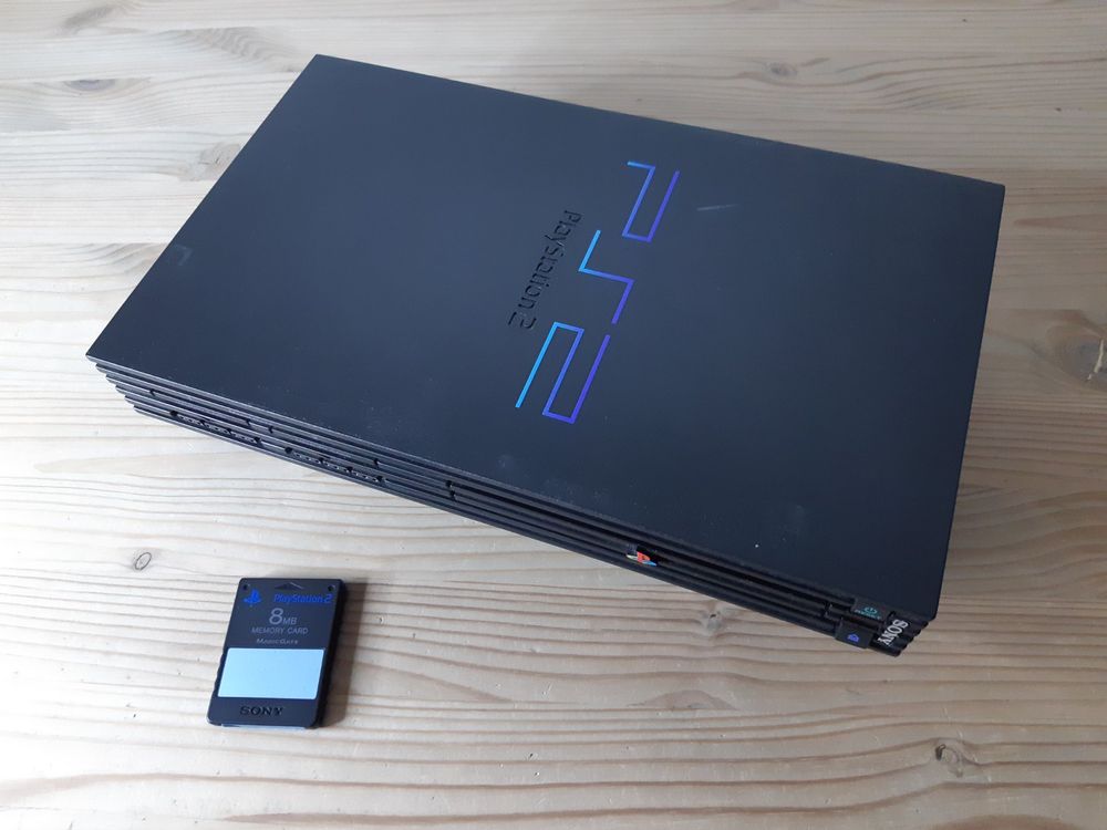 SONY Playstation 2 PS2 FAT Schwarz SCPH-50004 mit MemoryCard | Kaufen ...