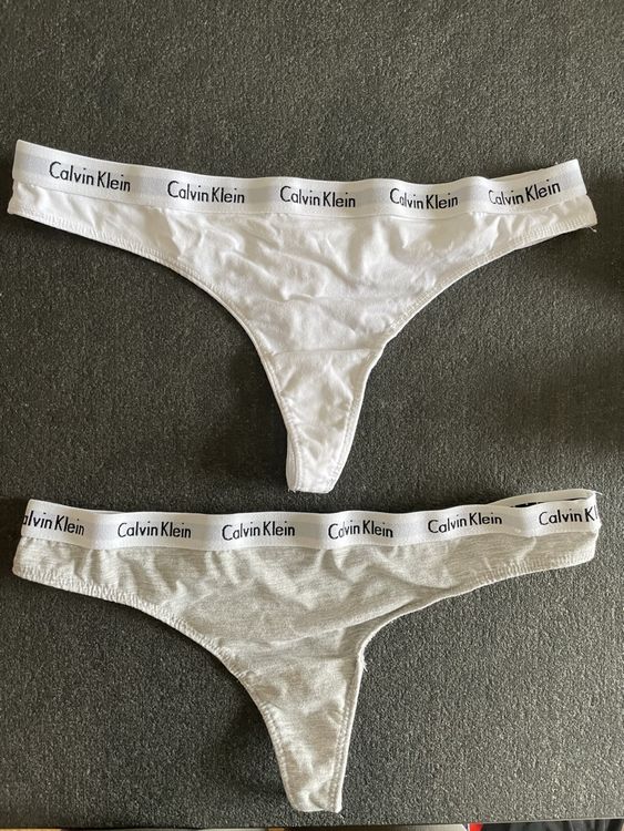 Neue Calvin Klein Strings weiss / grau | Kaufen auf Ricardo