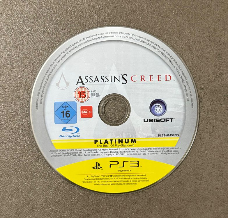 PS3 Assassin's Creed im Top Zustand - schnelle Lieferung! (Gebraucht) in Birsfelden für CHF 1.9 ...