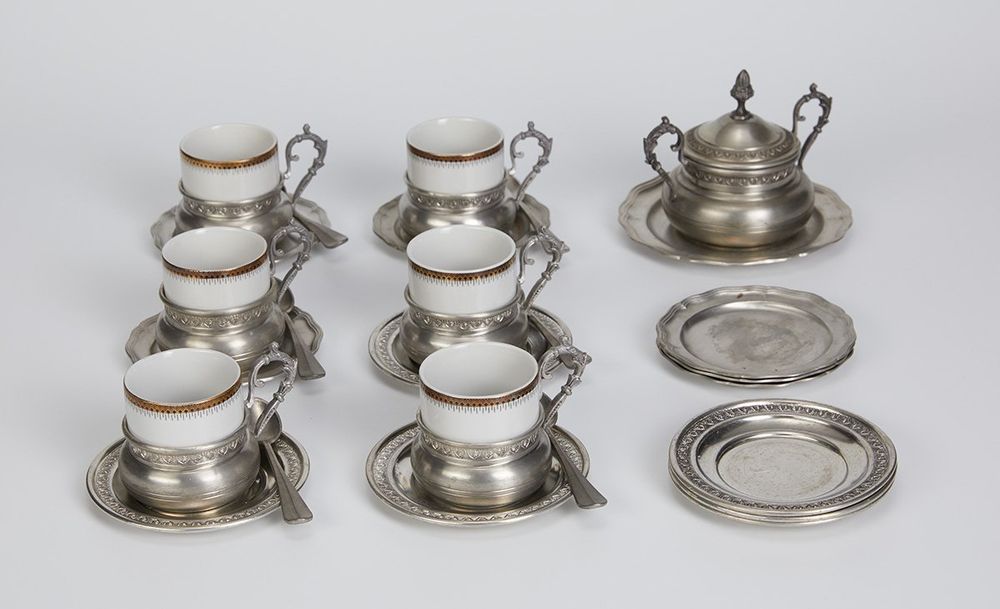 Porzellan und ZINN - 6 Espresso Tassen | Kaufen auf Ricardo