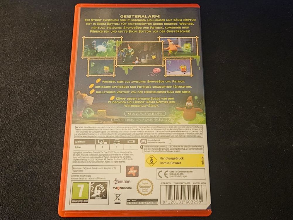 SpongeBob Giganten der Gezeiten Titans of the Tide Switch 2 (Neu ...