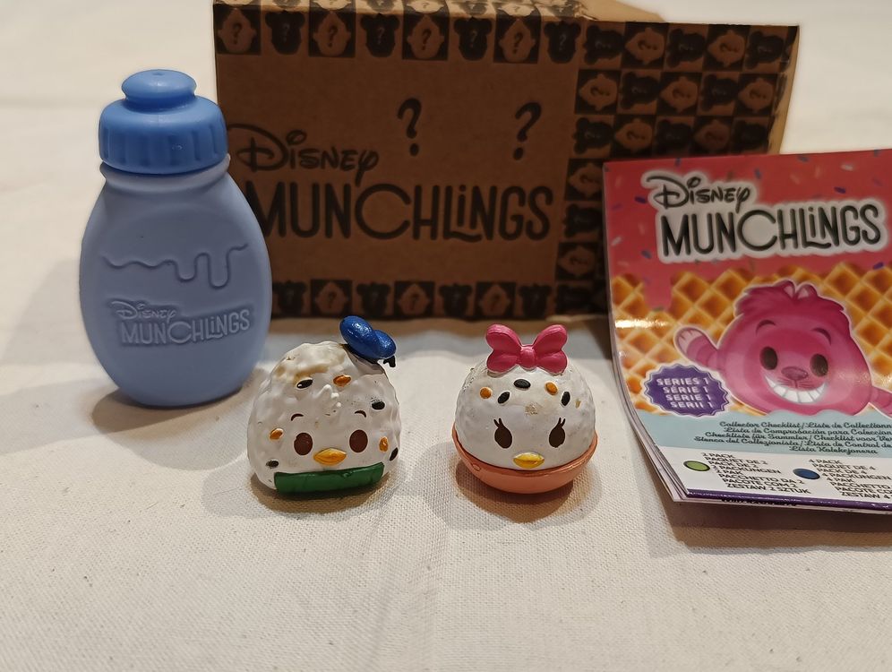 Disney Munchlings Figuren + Flasche Set Serie 1 Donald Daisy (Neu ...