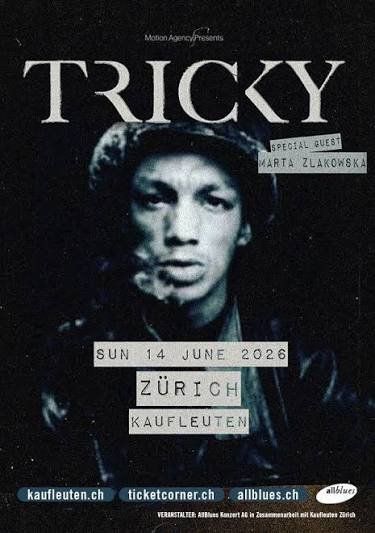 Tricky Zürich Konzert Ticket 14. Juni 2026 (Neu und originalverpackt ...