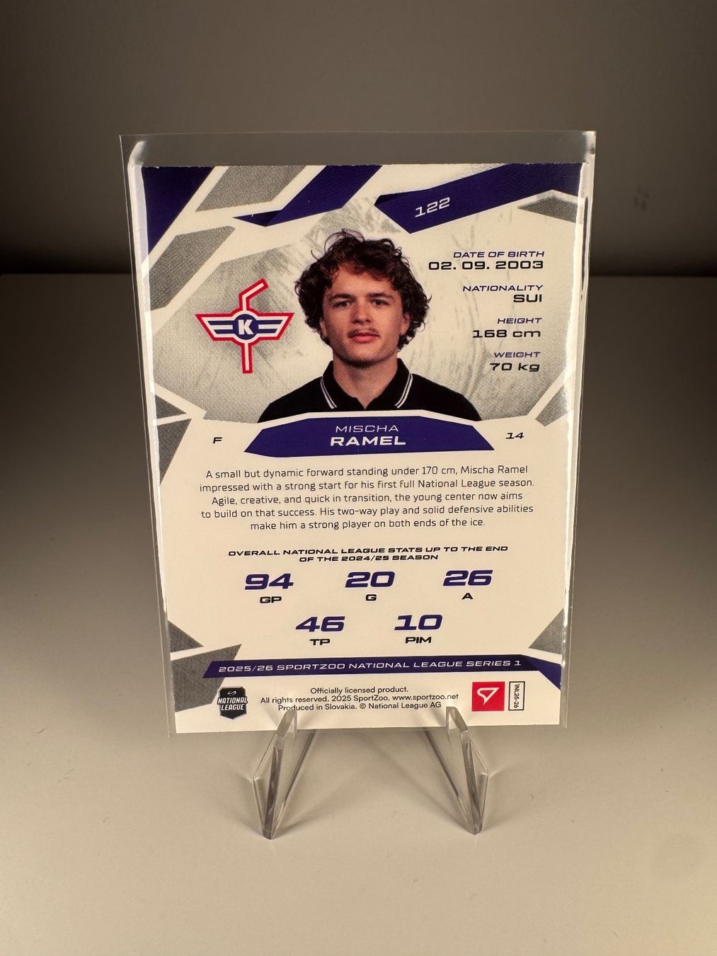 122 Mischa Ramel EHC Kloten SportZoo 2025/26 (Neu (gemäss Beschreibung ...