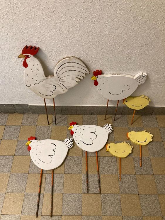Deko Hühner aus Holz (Gebraucht) in Aesch BL für CHF 22 – mit Lieferung ...