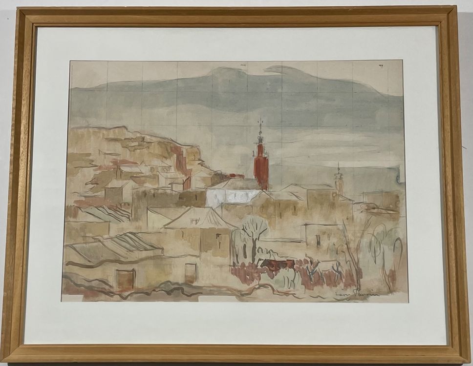 Louis Perrin (XX) grosses Aquarell | Kaufen auf Ricardo