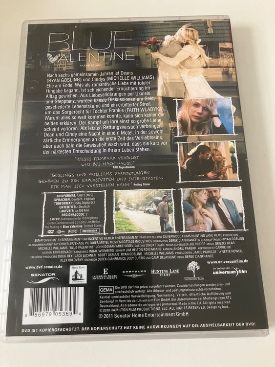 Blue Valentine (DVD) Ryan Gosling, Michelle Williams (Gebraucht) in ...