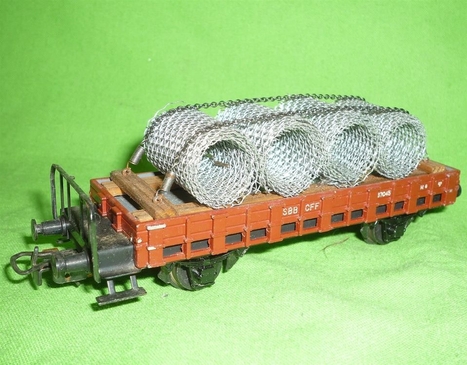 SBB Rungenwagen M6 67045 HAG DRAHTROLLEN-Ladung v. Tiefenb. (Gebraucht ...
