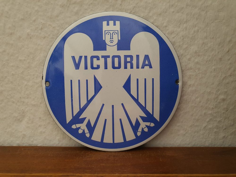 Emailschild Victoria Motorrad Werkstatt Logo Emaille Schild (Neu ...