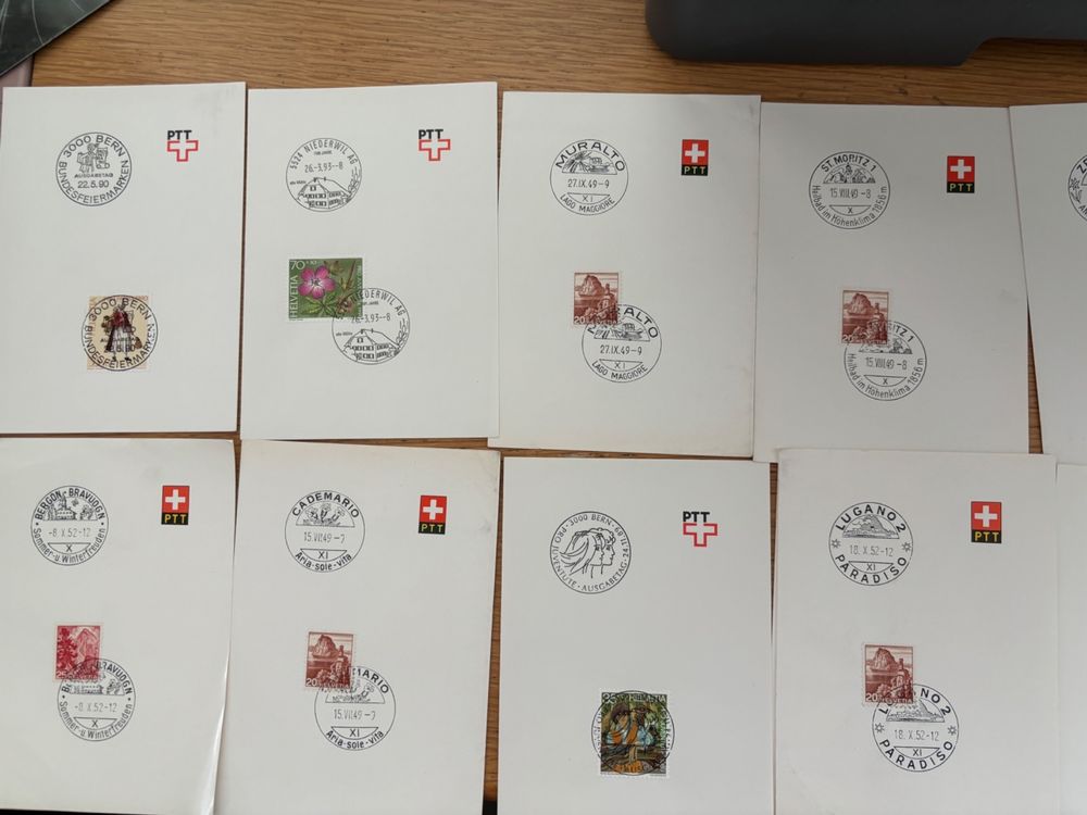 60 PTT Faltblätter mit Marken aus der Schweiz (Gebraucht) in Murgenthal für CHF 4 – mit ...