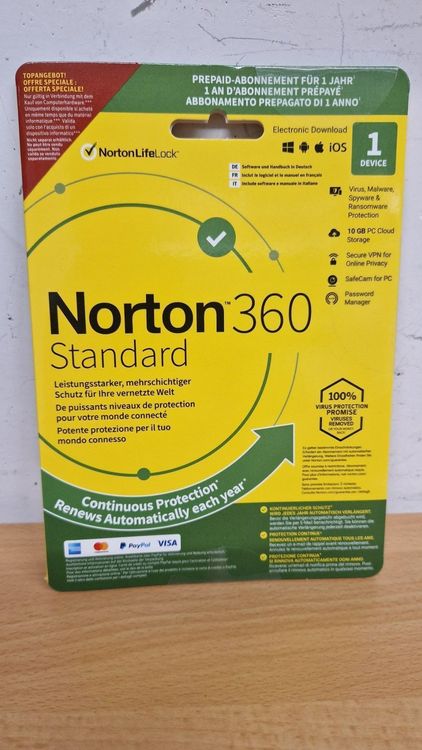 Norton 360 Standard 1 PC (Neu und originalverpackt) in Sitterdorf für ...