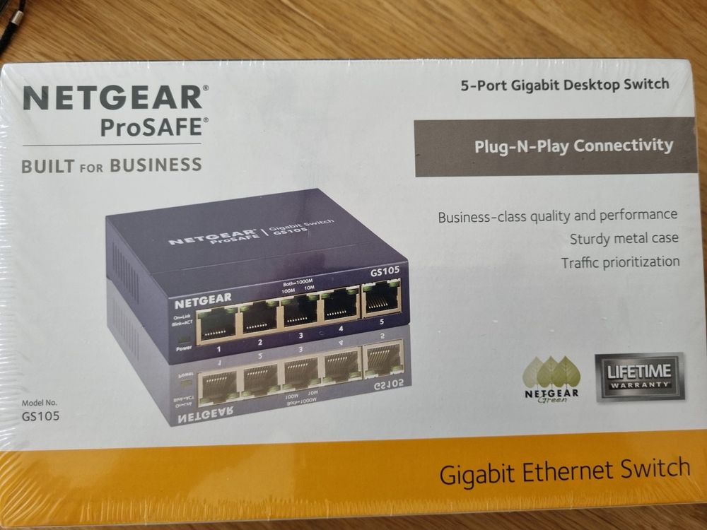 Netgear ProSAFE 5-Port Gigabit Desktop Switch (Neu und originalverpackt ...