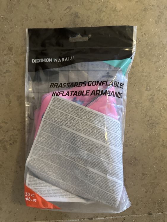 Pink Inflatable Armbands Kids Swimming Pool Summer Fun (Neu und ...