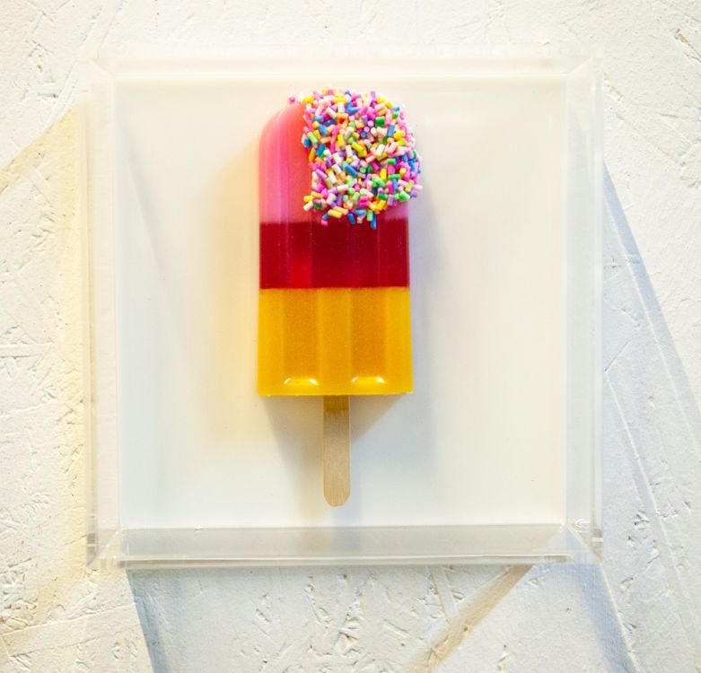 Gemälde, Pop Art, Eis am Stiel , Resinart, Unikat (Neu und ...