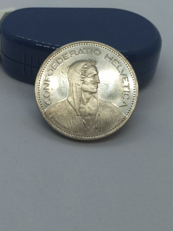 Schweiz 5 Franken 1987 vertiefte Randschrift (Neu (gemäss Beschreibung)) in Muralto für CHF 7 ...