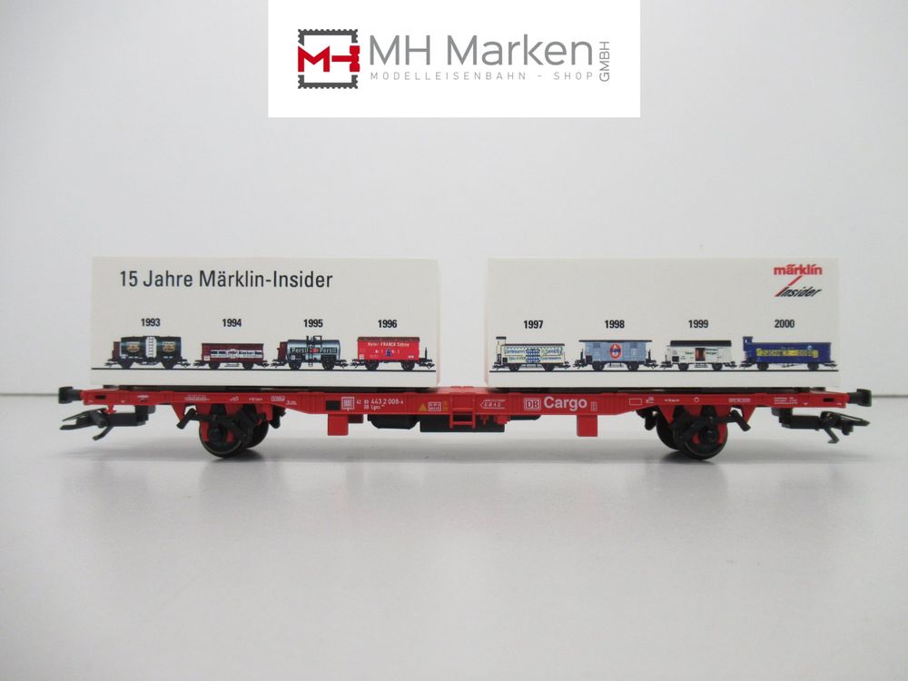 Märklin 94339 Flachwagen+Container "15 Jahre Insider" AC H0 (Gebraucht ...