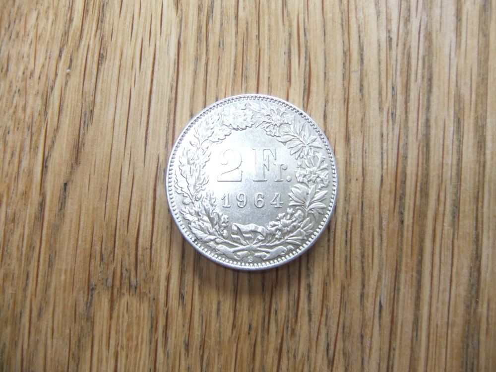 2.00 Franken Silber Münze Schweiz 1964 | Kaufen auf Ricardo