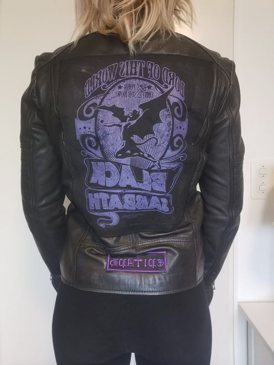 Lederjacke mit Black Sabbath Back Patch * Metal Rock (Gebraucht) in ...