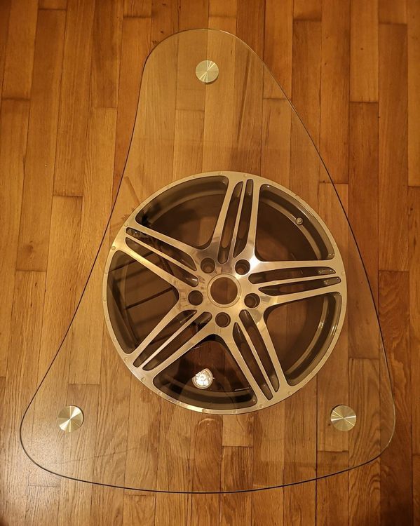 Tisch Alufelge Porsche mit Glasplatte (Gebraucht) in Bern für CHF 99 ...