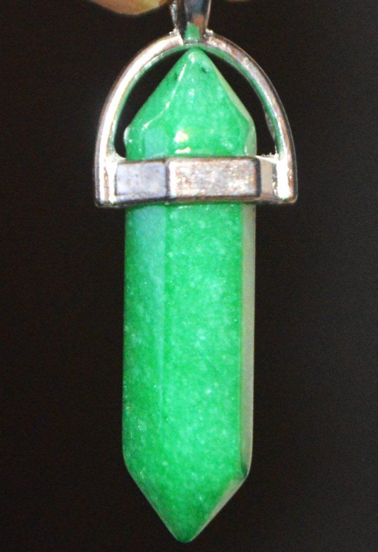 Anhänger L-6083 – Malaysia Jade Säule ca. 35x8mm (Neu und ...