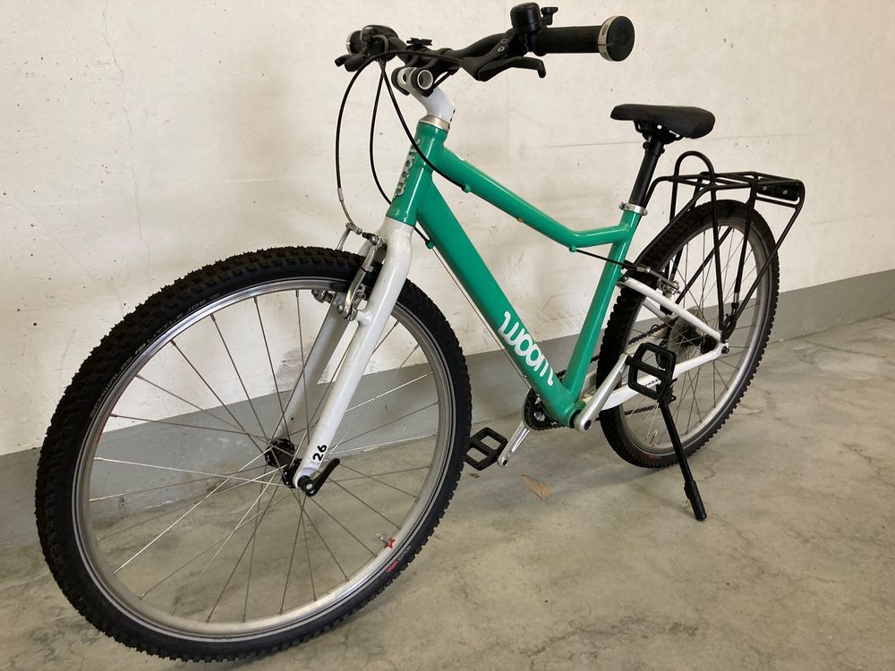 Woom Original 6 - Kinderfahrrad, mint green mit Gepäckträger (Gebraucht ...