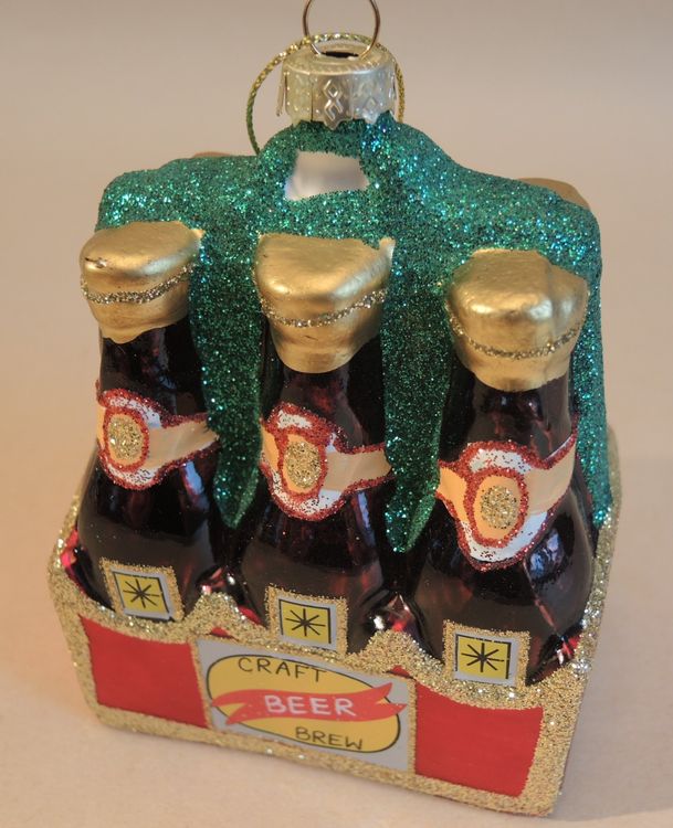 Weihnachtsbaumschmuck SIXPACK beer Glas Christbaum Kugel (Gebraucht) in ...