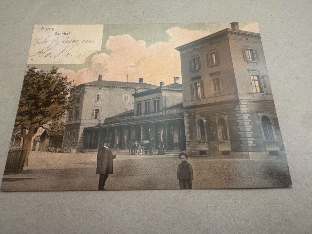 Aarau - Bahnhof 1904 -Ansichtskarte (Nachdruck) (Gebraucht) in Tegerfelden für CHF 5 – mit ...