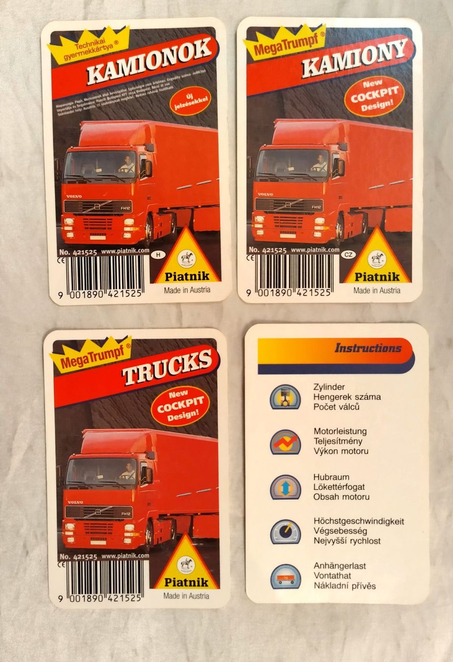 Auto Quartett Trucks Lastwagen - Piatnik (Gebraucht) in Bellach für CHF ...