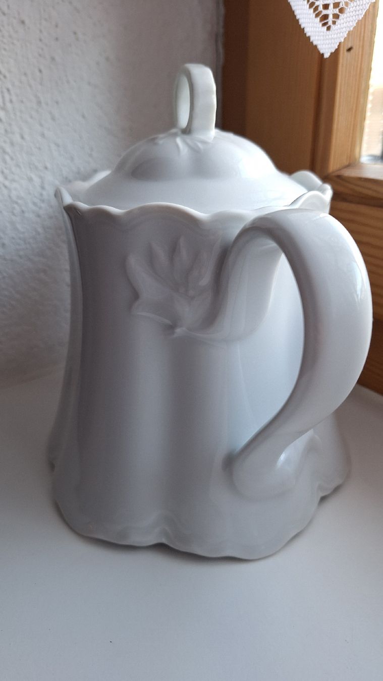 Hutschenreuther Teekanne 1l, weiss, neu, Vintage (Neu und ...