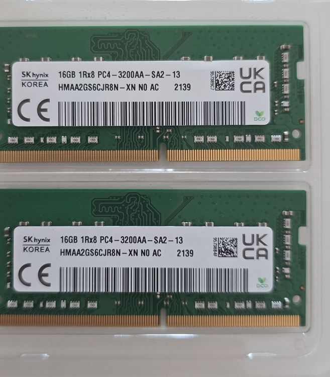 2x 16GB DDR4 Notebook RAM 3200MHz (Gebraucht) in Dietikon für CHF 40 – mit Lieferung auf Ricardo ...