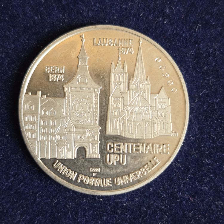 Schweizer Silbermedaille: UPU Centenaire 1874-1974, Top.. (Gebraucht) in Stans für CHF 15 – mit ...
