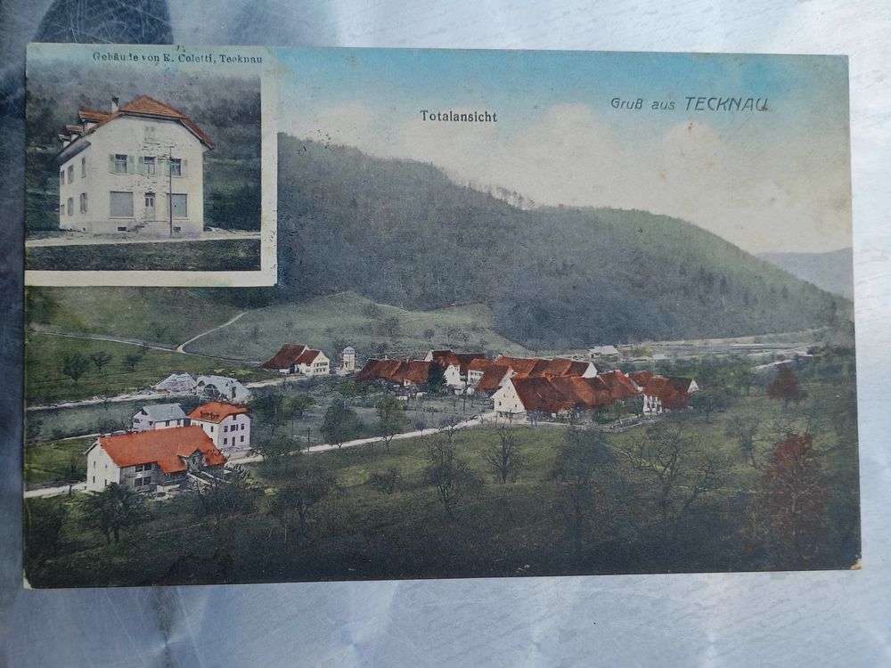 Alte PK / Gruss aus Tecknau - Gebäude von E. Coletti / 1921 (Gebraucht ...