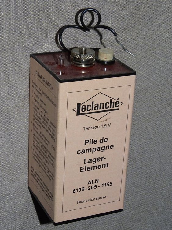 Leclanché Batterie Pile de Campagne Element 1,5 Volt NOS (Neu (gemäss ...