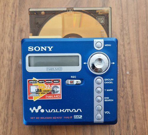 Sony Walkman Net-MD tragbarer Minidisc-Recorder MZ-N707 Type (Gebraucht ...