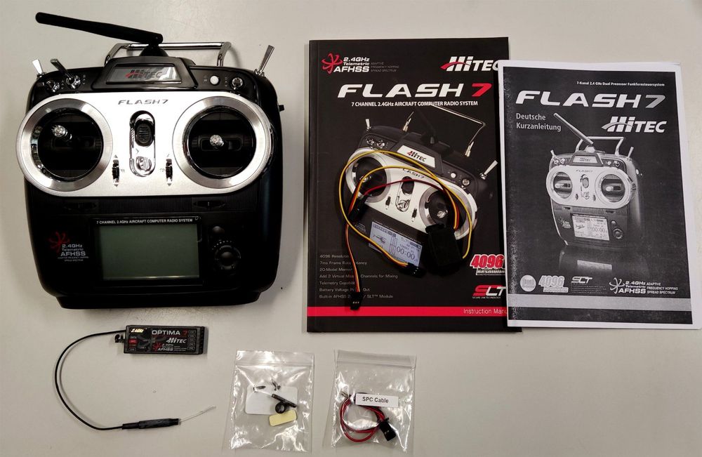 Fernsteuerung Hitec Flash 7, 2.4GHz, 7 Kanal (Neu und originalverpackt ...