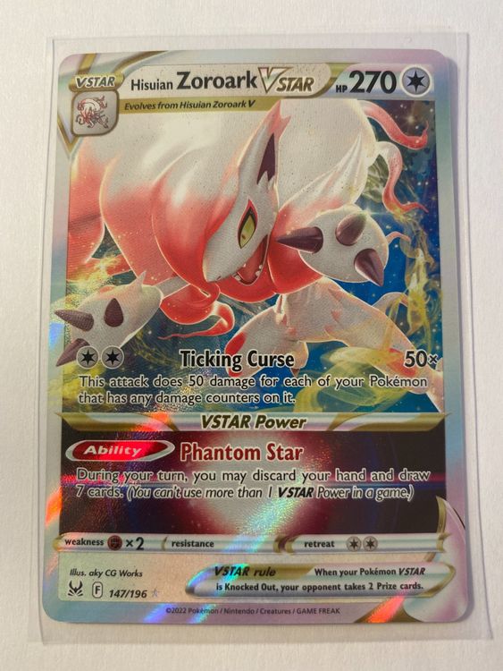 Pokemon Hisuian Zoroark VStar 147/196 Lost Origin EN (Neu (gemäss Beschreibung)) in Elgg für CHF ...