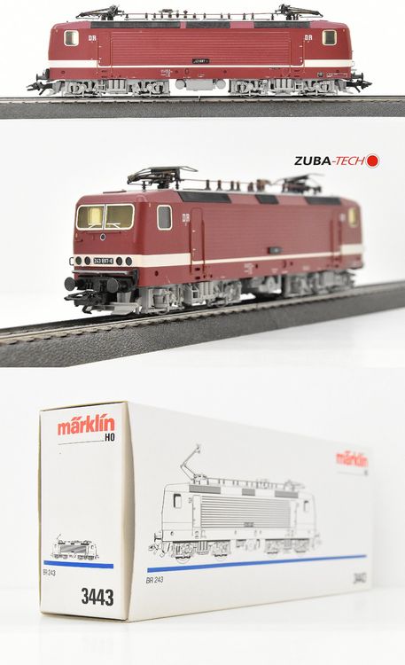 Märklin 3443 E-Lok BR 243 DR, H0 WS Analog mit OVP (Gebraucht) in St ...