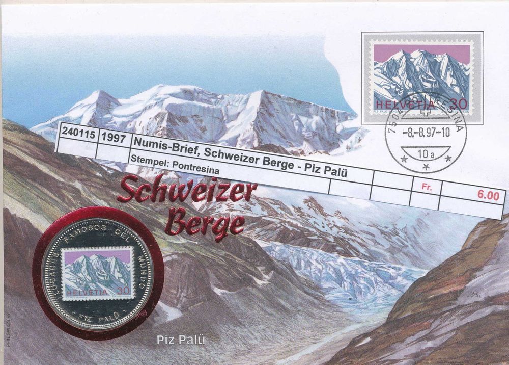 1997 Numis-Brief, Schweizer Berge - Piz Palü (Neu (gemäss Beschreibung)) in Winterthur für CHF 6 ...