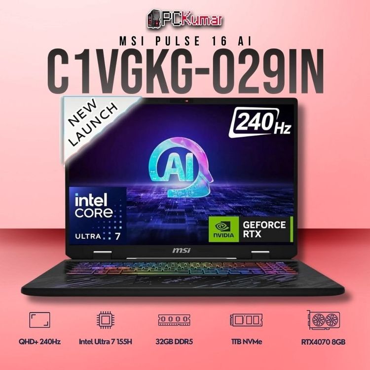 MSI Pulse 16 AI -i7 ultra-16gb-RTX 4070- Gaming-2K,240Hz-1TB (Gebraucht ...